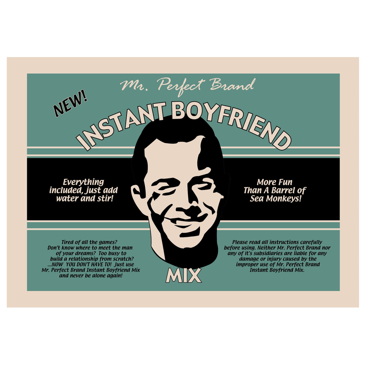 instant-boyfriend card funny sarcastic retro pulp hot-guy gay ...
